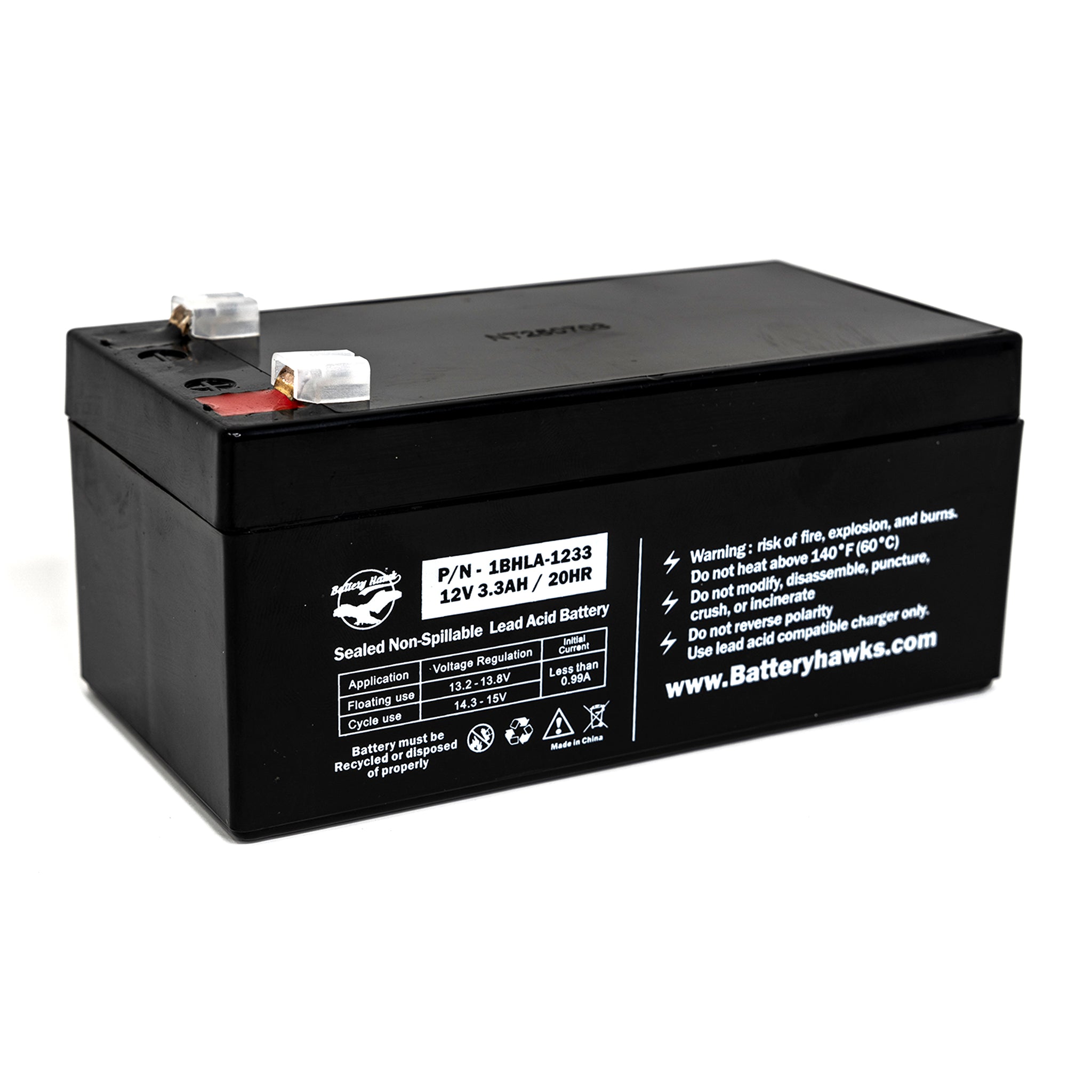 (10 Pack) 12V 3.3AH SLA F1 Terminal Sealed Lead Acid Battery for Multi ...