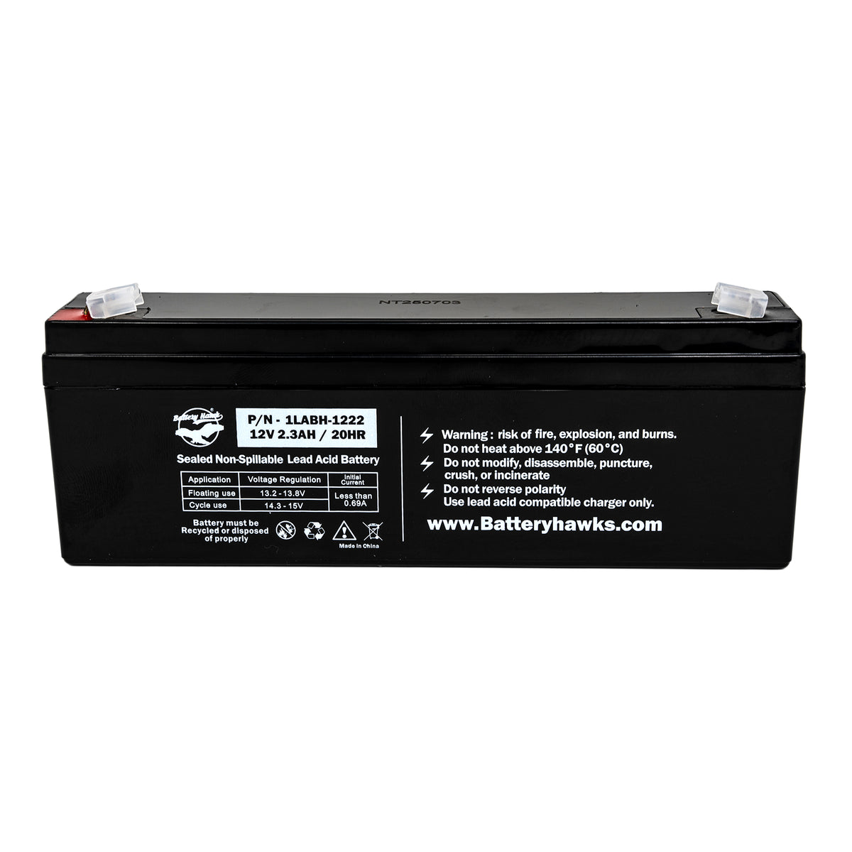 (5 Pack) 12V 2.3AH SLA F1 Terminal Sealed Lead Acid Battery for Multip ...
