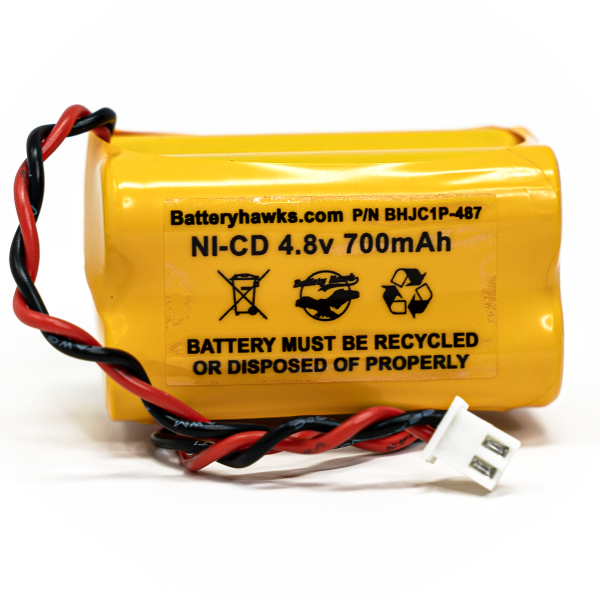 Ni-CD AA600mAh 4.8v Unitech Ni-CD Battery Pack for Emergency / Exit Li ...