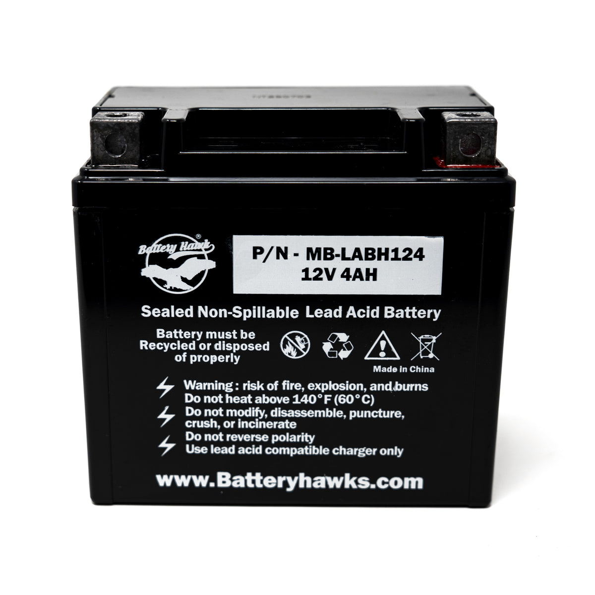 (2 Pack) 12V 4AH SLA Nut and Bolt Terminal Sealed Lead Acid Battery fo ...