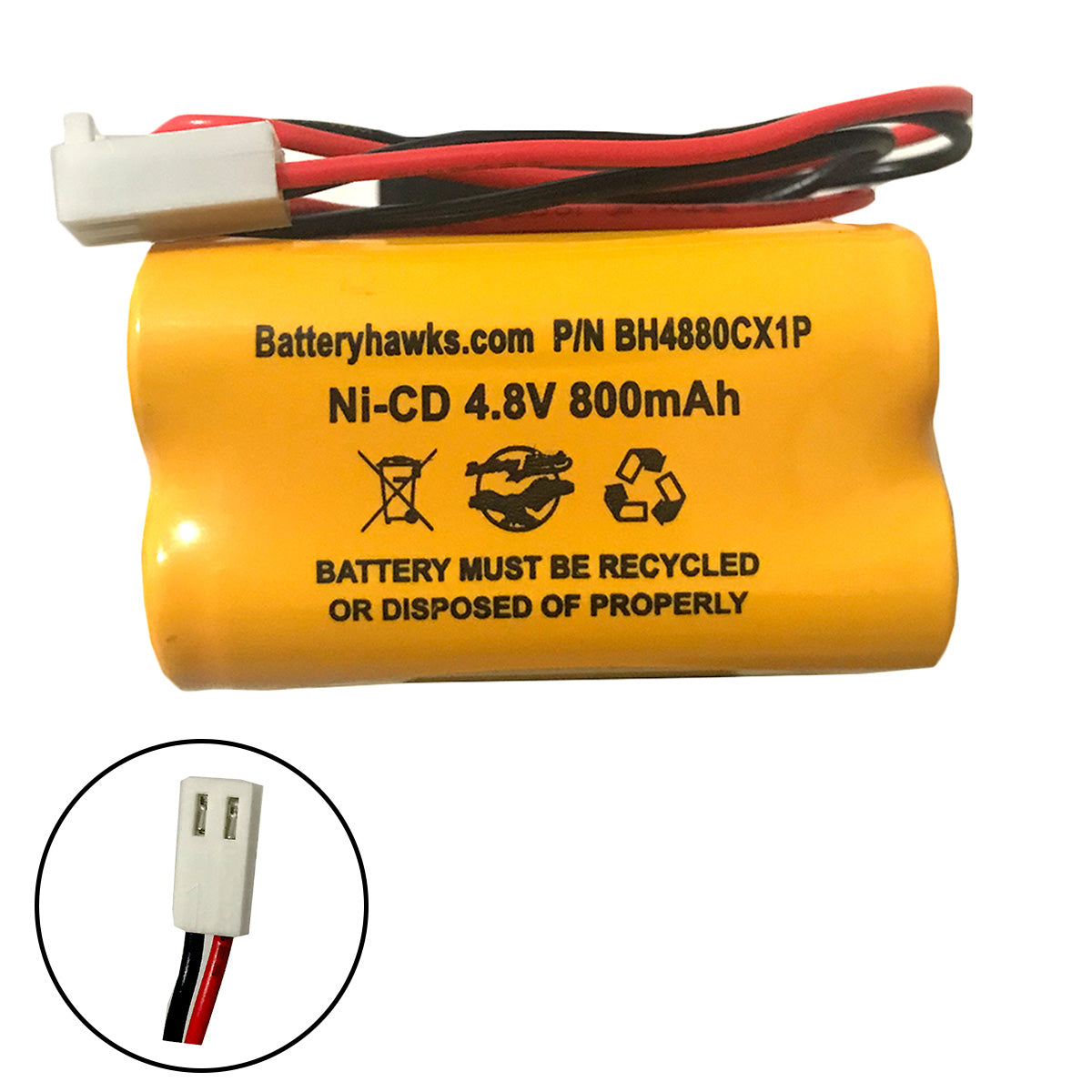 Battery hawks 4.8v 800mAh Batteryhawks Ni-CD Battery Pack for Exit Sig ...