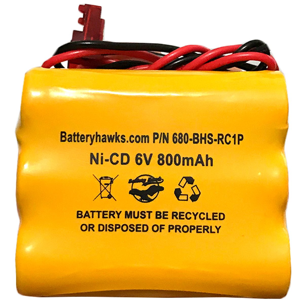 6v 800mAh Ni-CD Battery Pack Replacement for Emergency / Exit Light ...