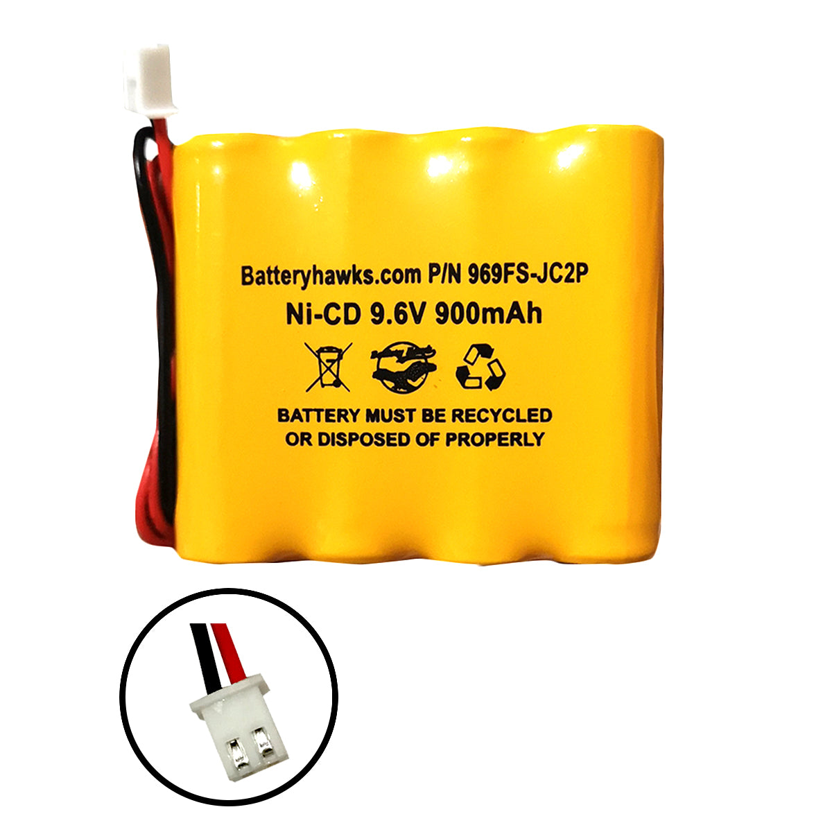 MH46886 JYH 010720 Ni-CD AA1000 8X1.2V 1.0AH Battery Pack for Exit Lig ...